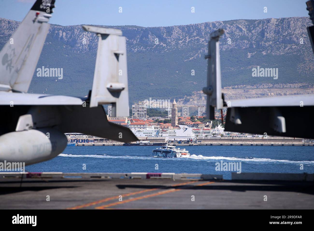 Split, Croatia. June 26, 2023. The pride of the American Navy, the most ...