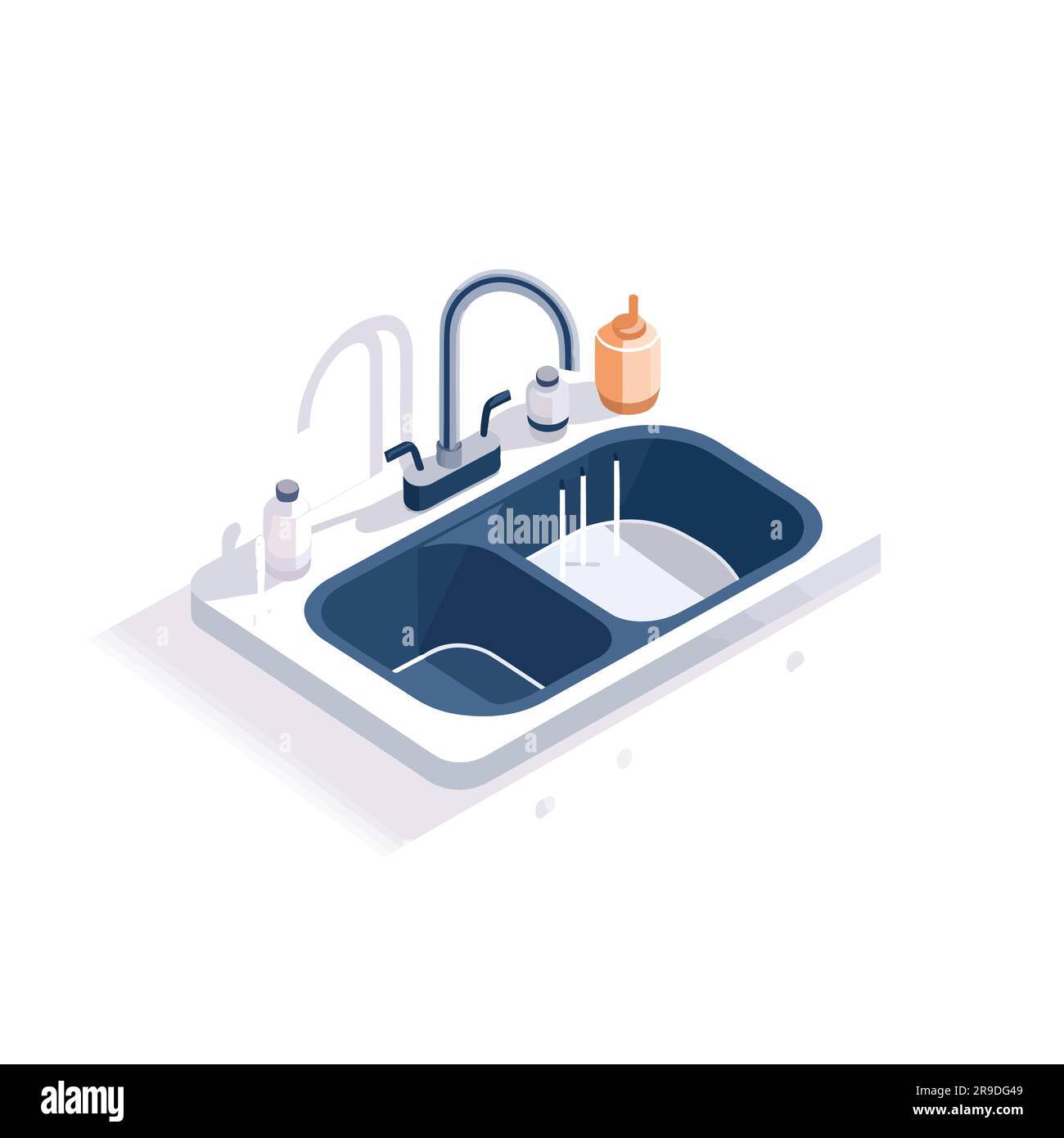 Isolated water basin Stock Vector Images - Alamy
