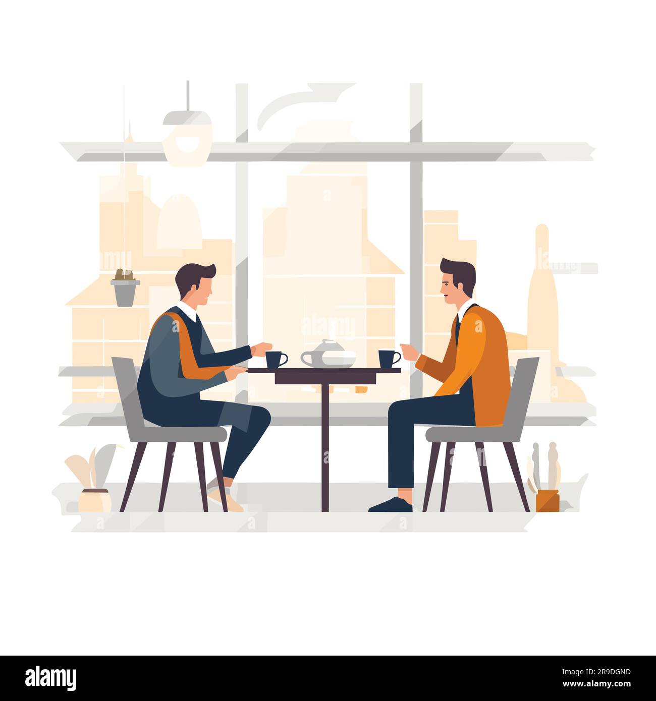 Coffee shop worker Stock Vector Images - Alamy