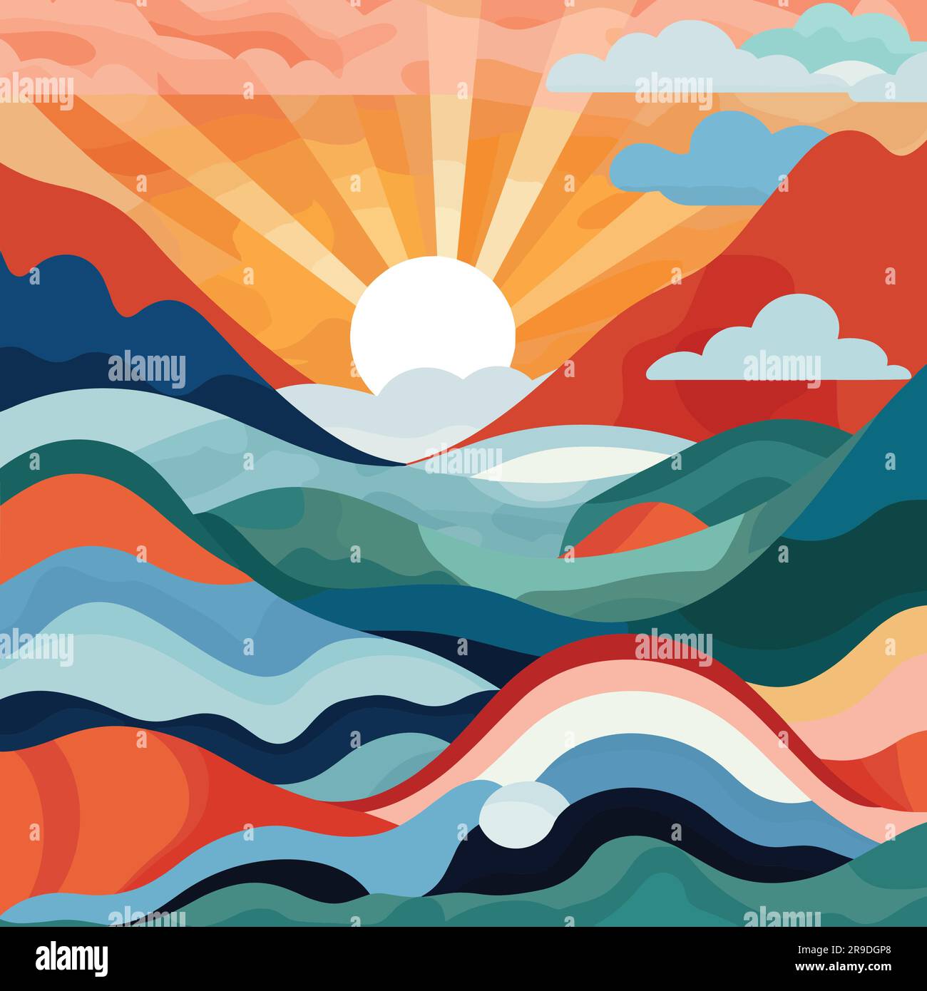 Ocean village Stock Vector Images - Alamy