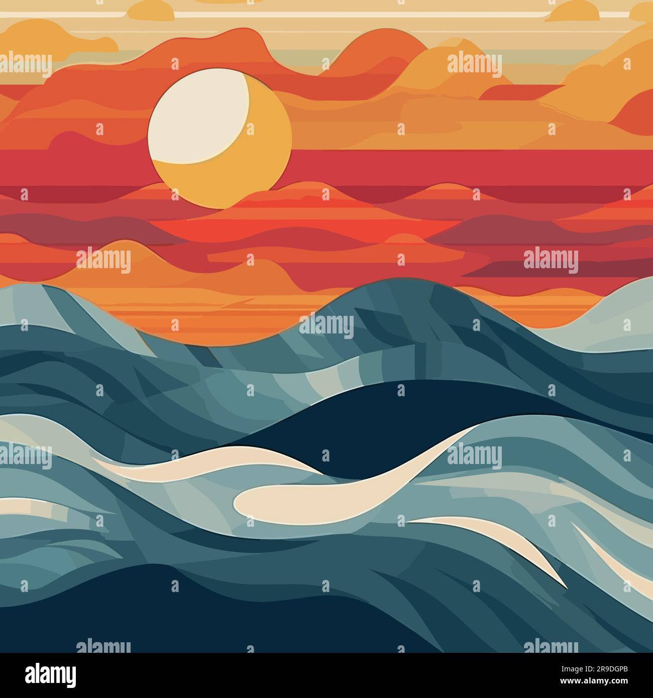 Ocean village Stock Vector Images - Alamy