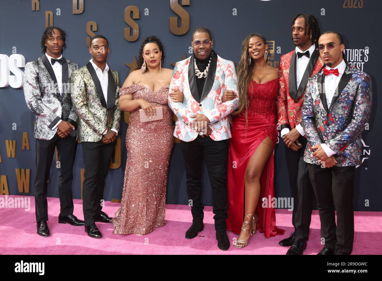 LOS ANGELES - JUN 25: Busta Rhymes, Family at the 2023 BET Awards ...
