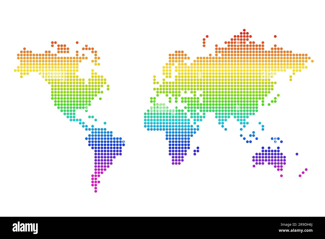 World map dotted style. Simple flat design isolated vector world map ...