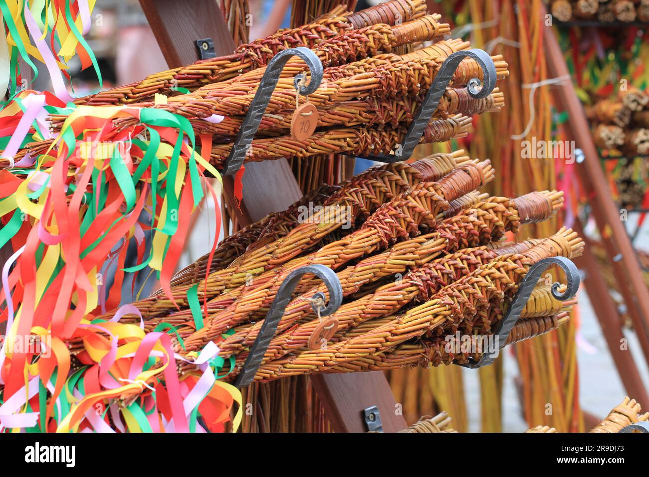 traditional czech easter rods as holiday background Stock Photo - Alamy