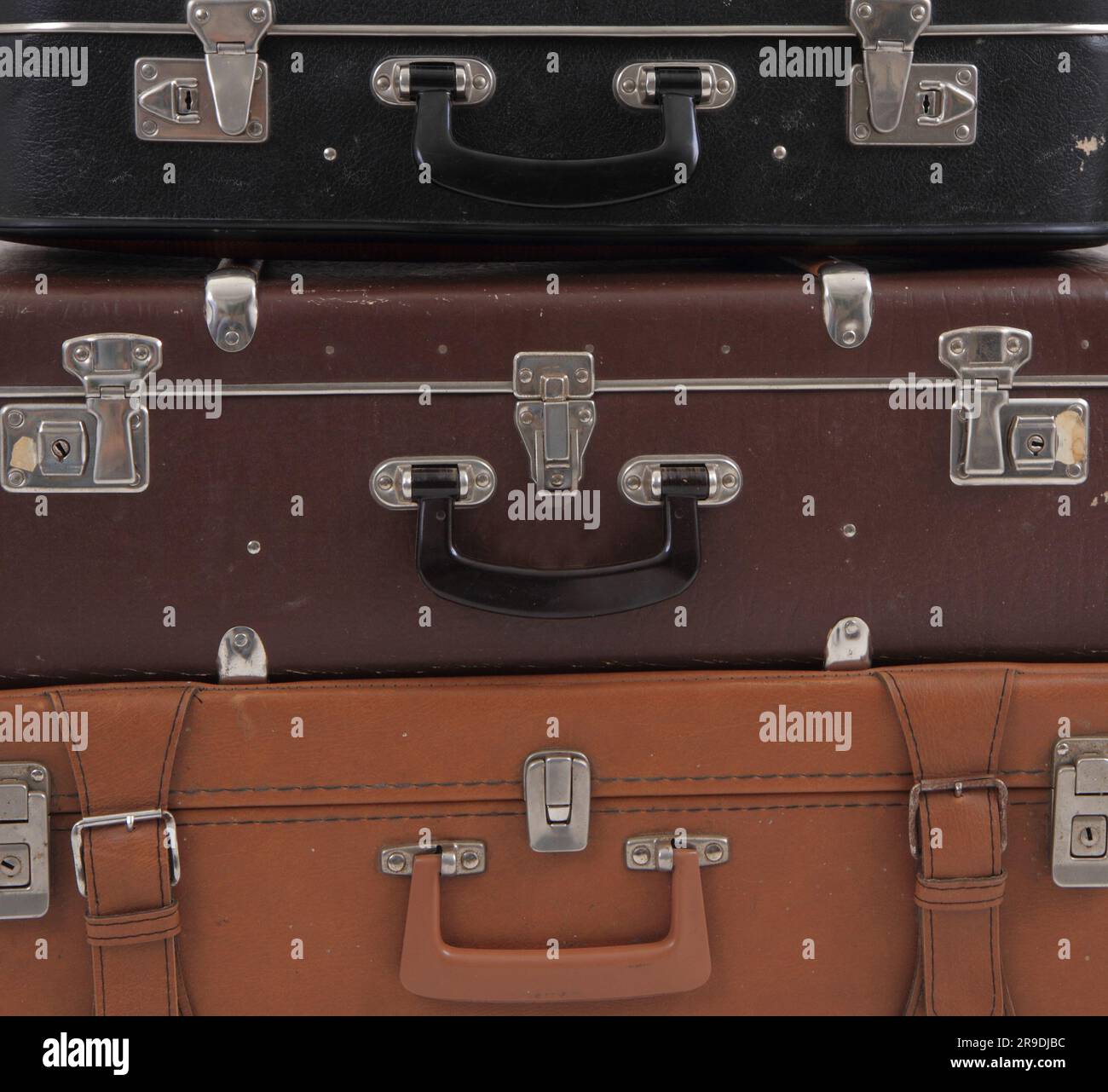 old suitcases as very nice history background Stock Photo - Alamy