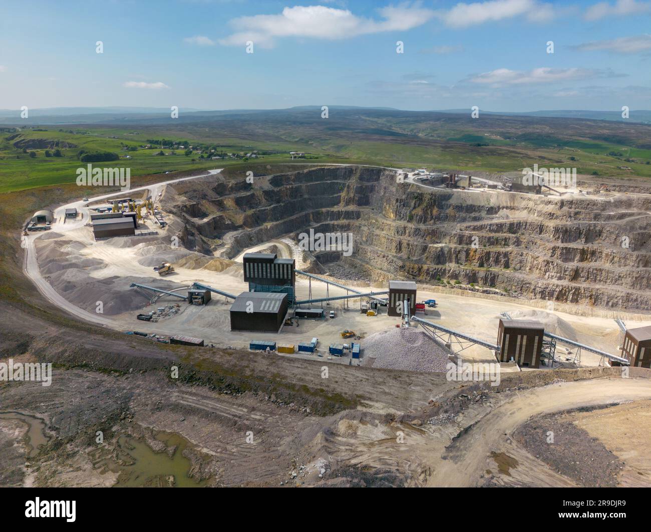 Aerial drone photo of the Coldstones Cut in Yorkshire Dales National ...