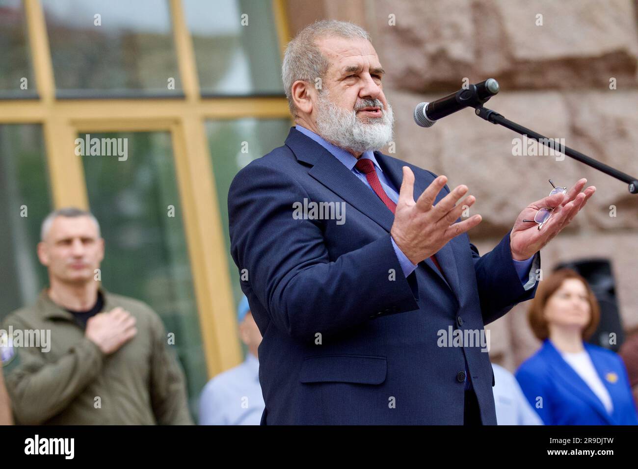 KYIV, UKRAINE - JUNE 26, 2023 - Chairman of the Mejlis of the Crimean Tatar people Refat ...