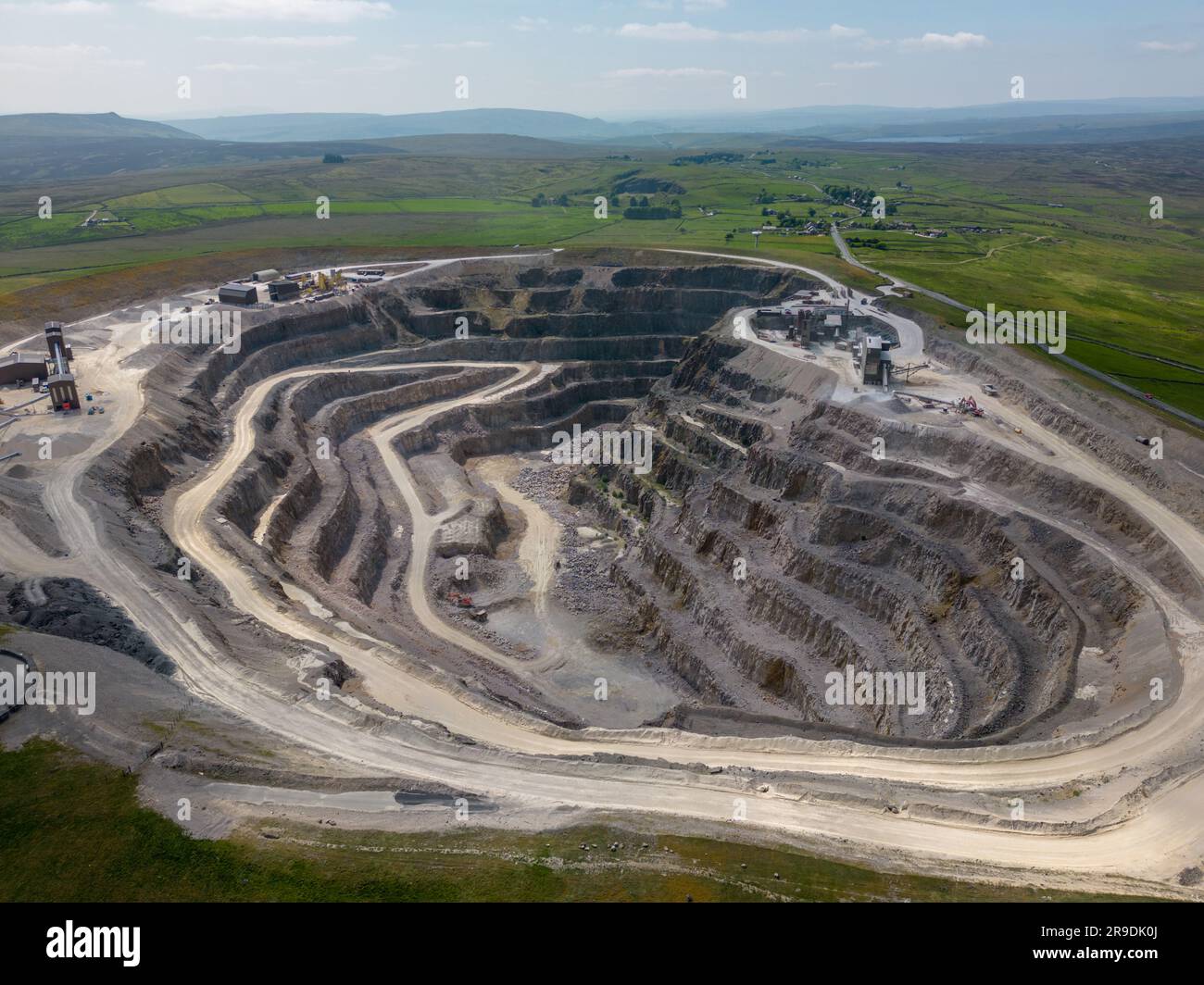 Aerial drone photo of the Coldstones Cut in Yorkshire Dales National ...