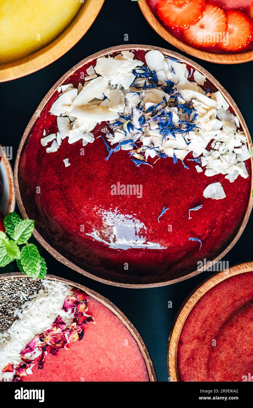 Different colorful smoothies Stock Photo - Alamy