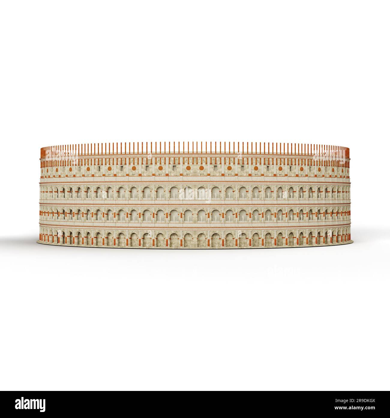 3D rendered illustration of an isolated elliptical amphitheater on a ...