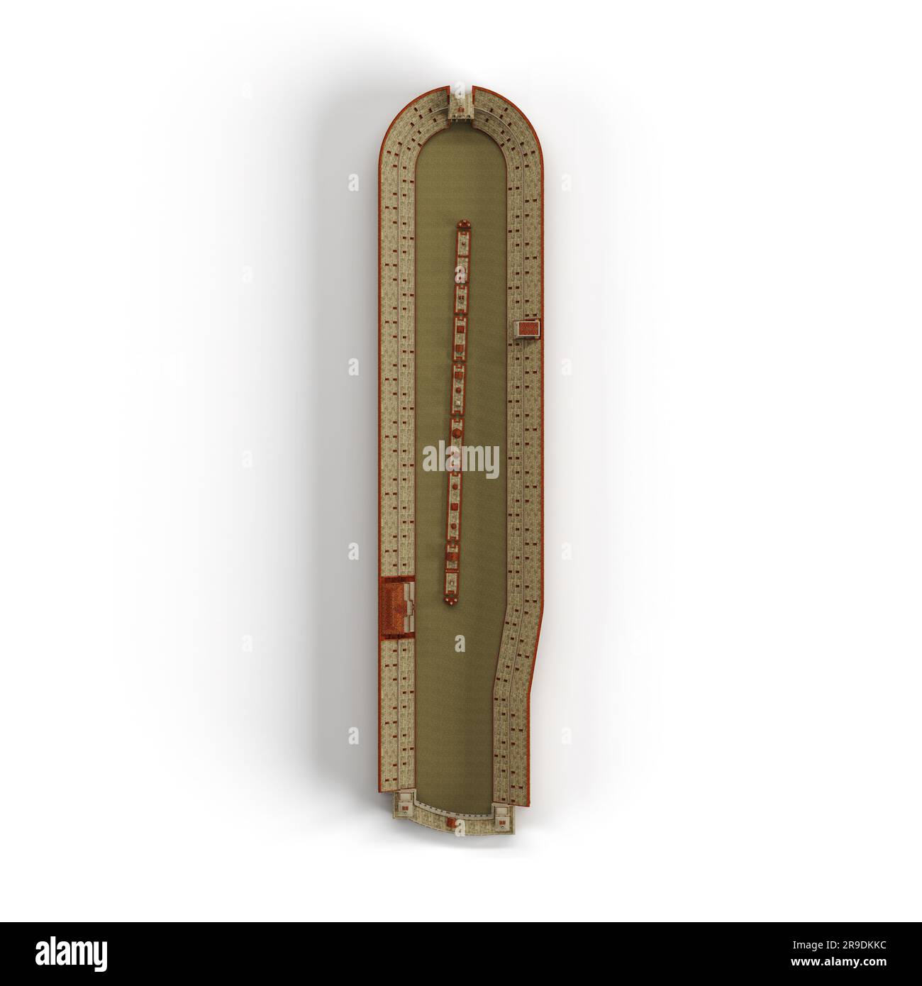 3D render of a top view of a grand amphitheater isolated on a white ...