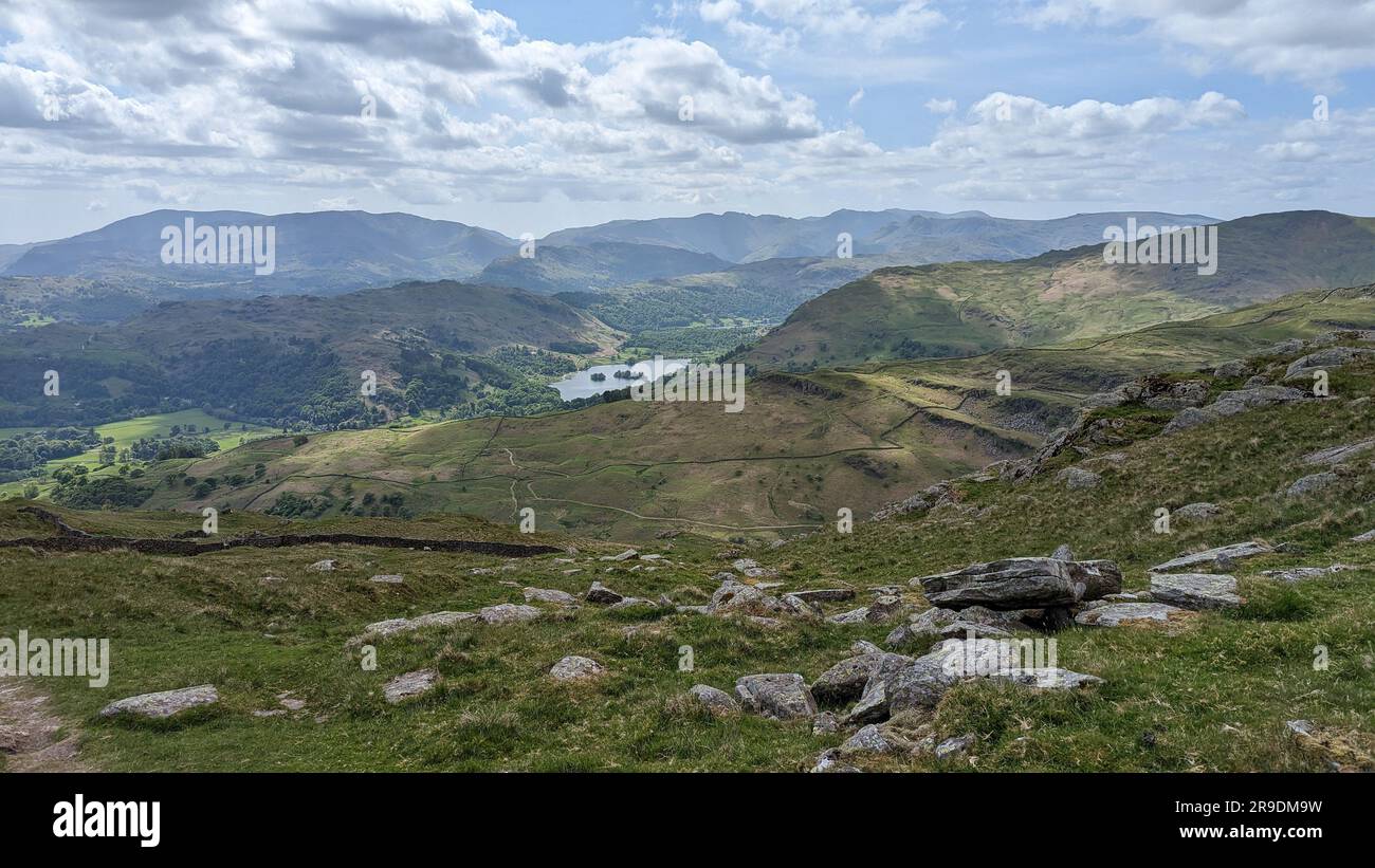 Lake District Landscape around Ambleside, Windemere and Grasmere walk ...