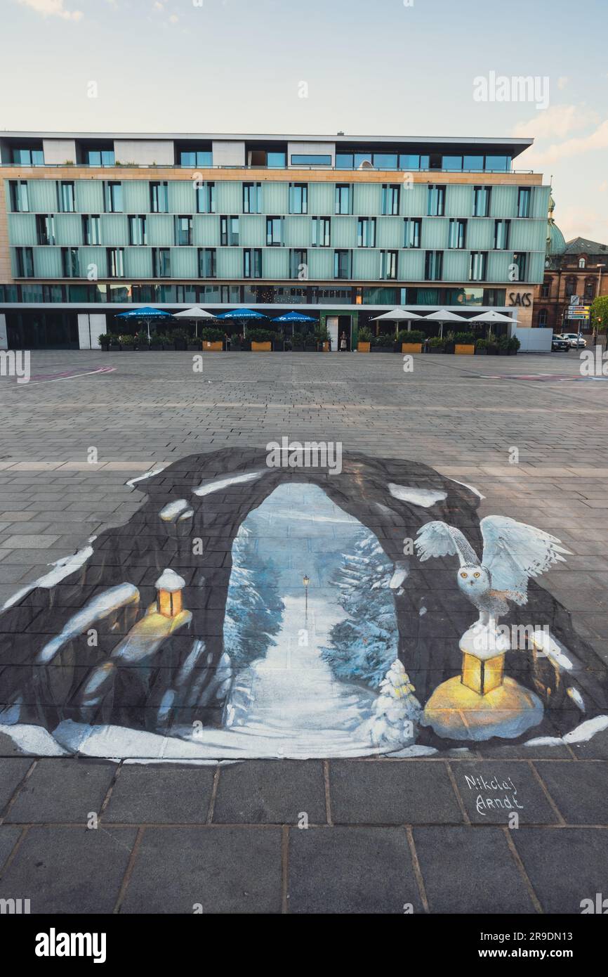 3D street art pavement painting by Russian artist Nikolaj Arndt at ...