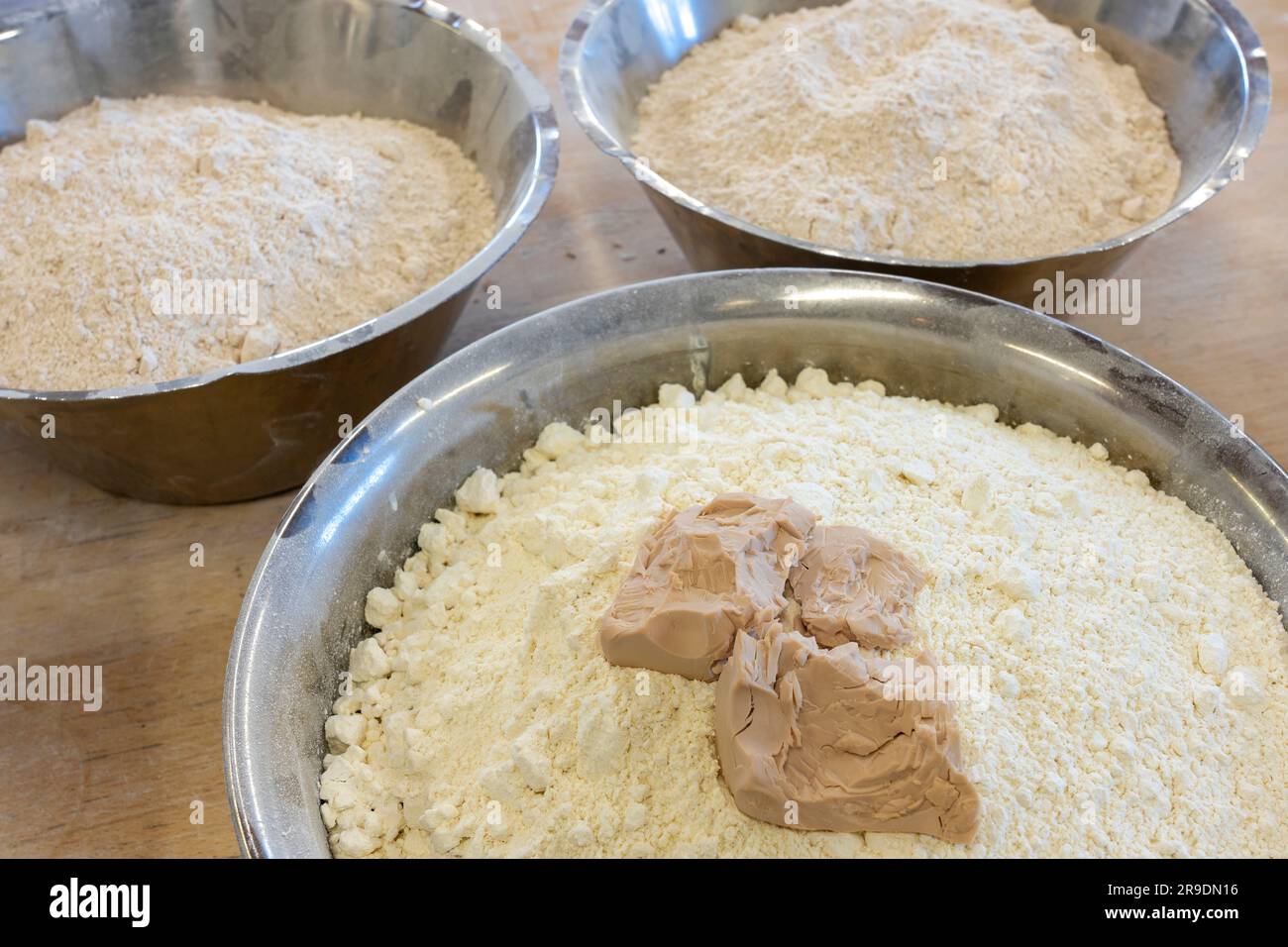 Bakery: Ingredients for a traditional bread. Bavaria, Germany Stock ...