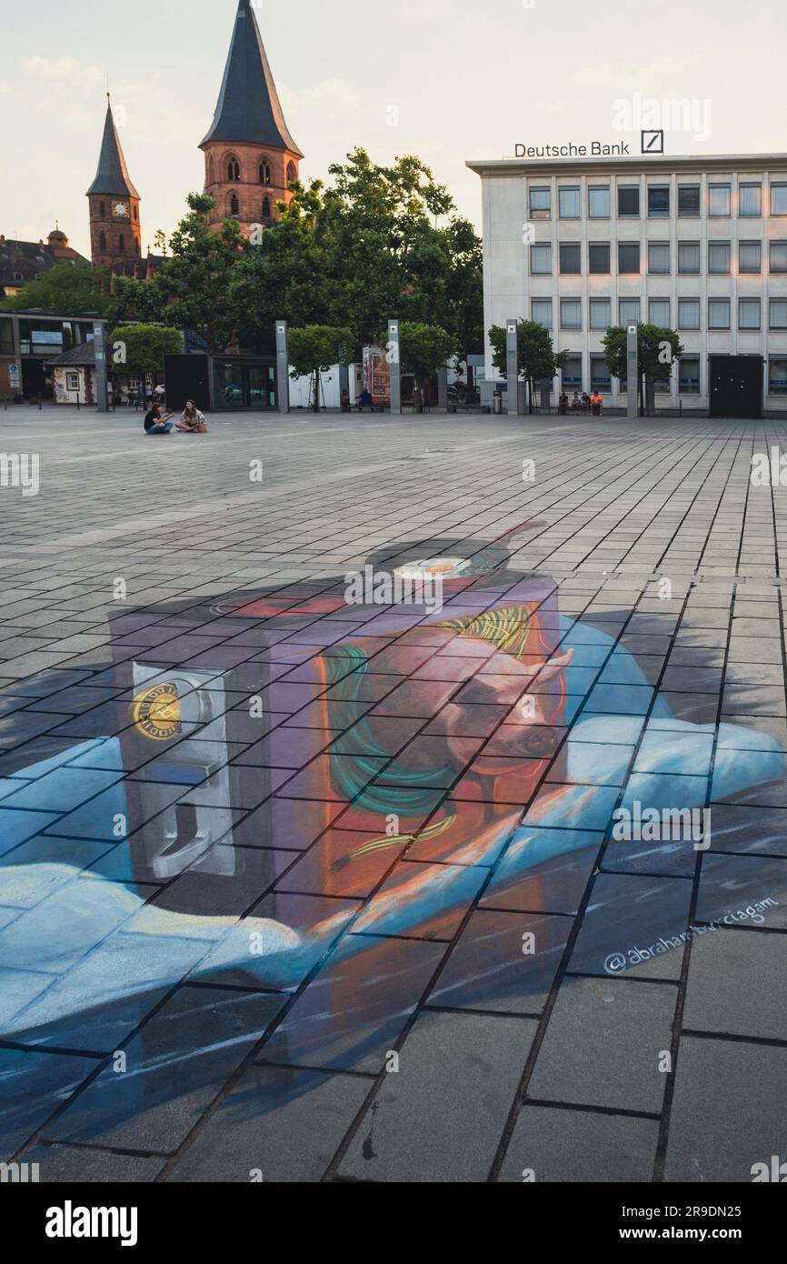 3D street art pavement painting by Mexican artist Abraham Burciaga at ...