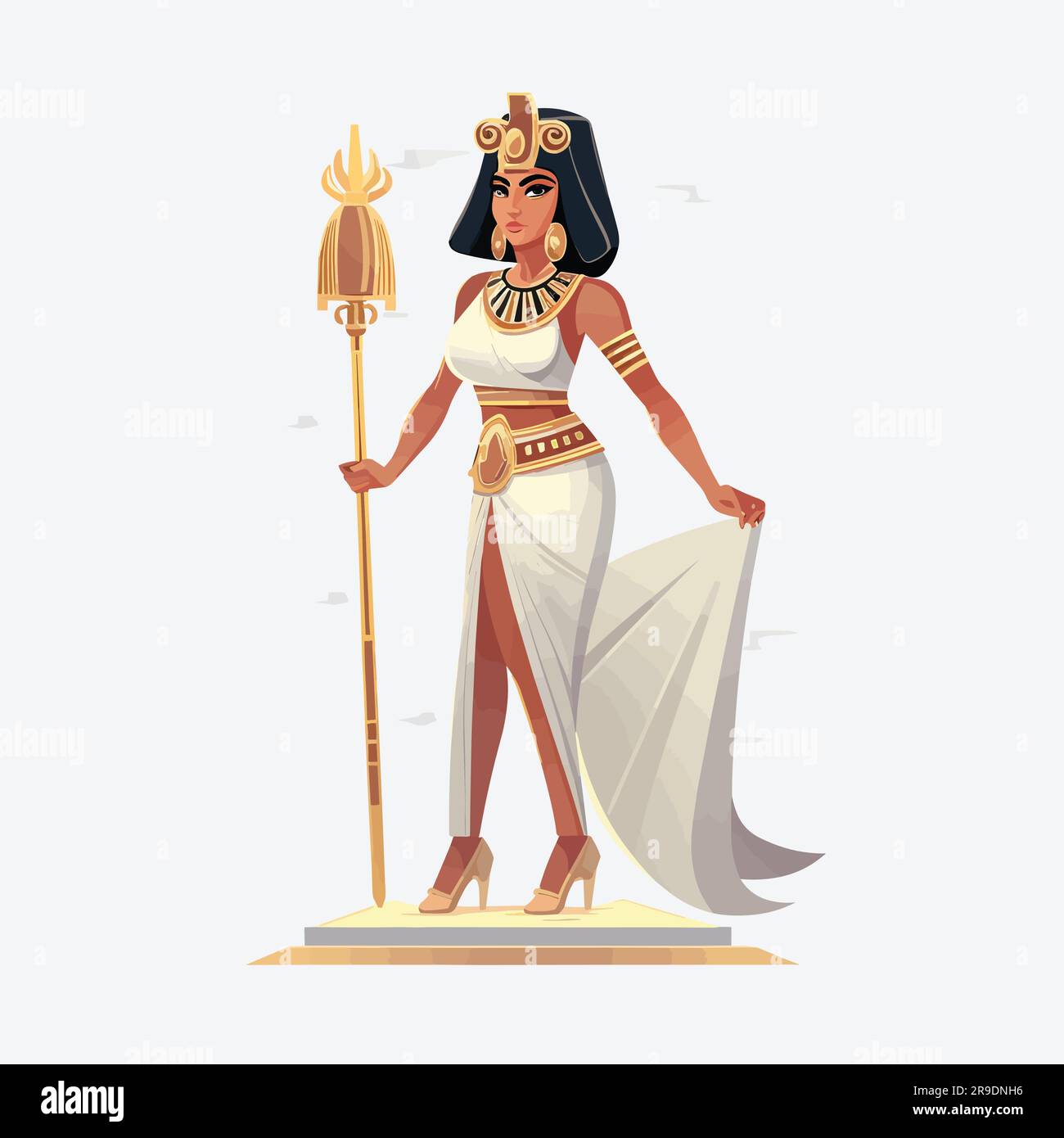 Egyptian goddess cleopatra Stock Vector Images - Alamy