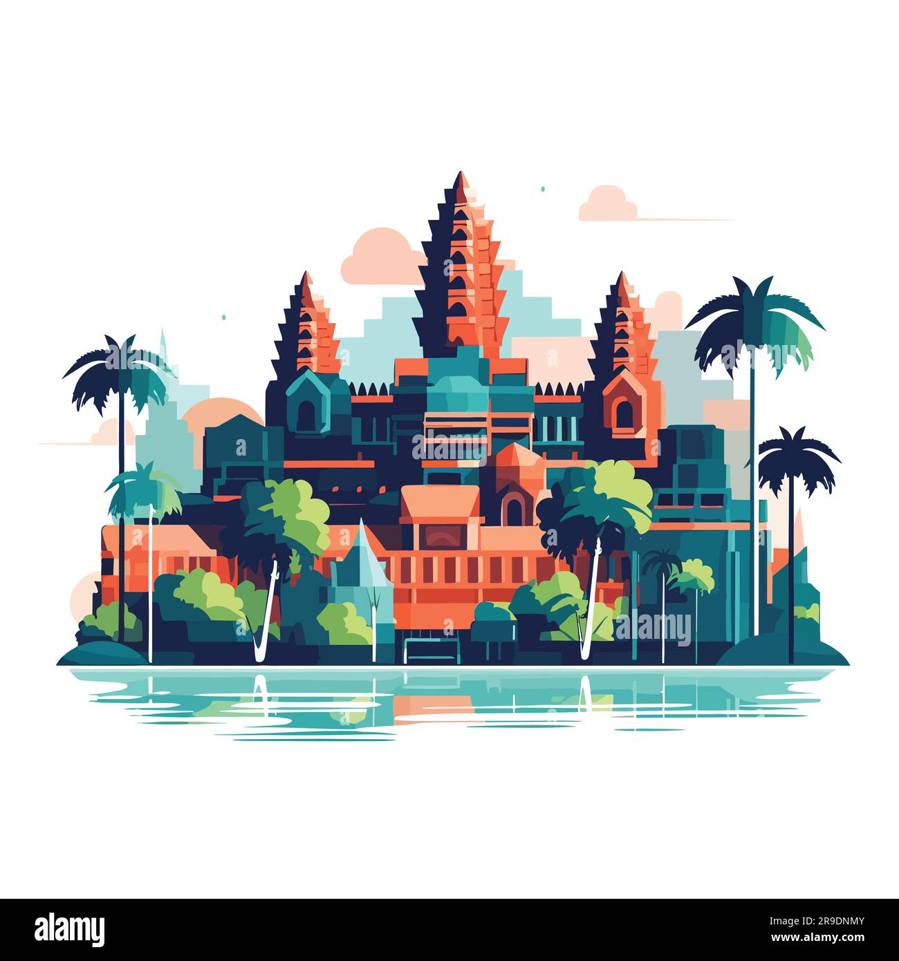 Cambodian Temple Vector