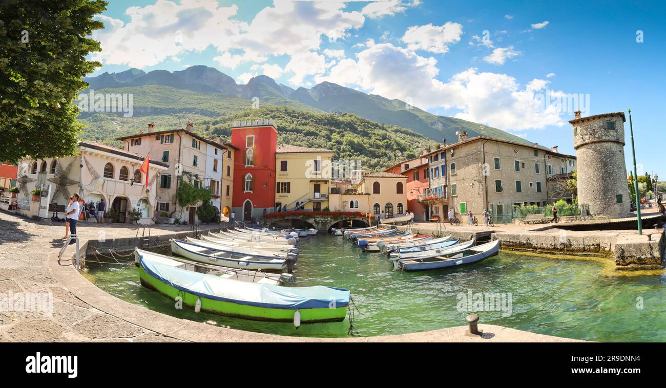 Cassone Harbour Panorama Stock Photo - Alamy