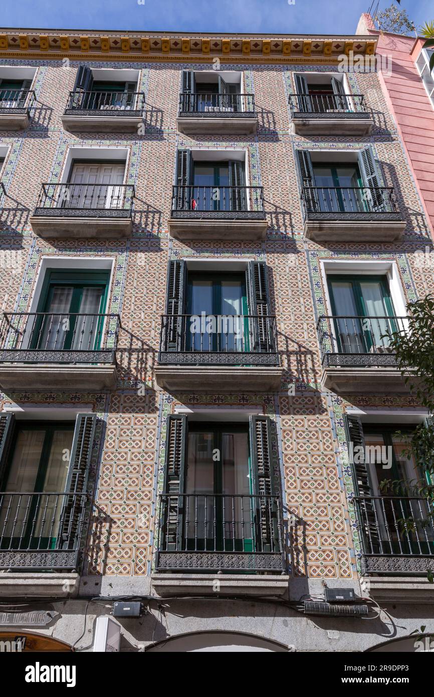 Madrid, Spain - FEB 16, 2022: Generic architecture and architectural ...