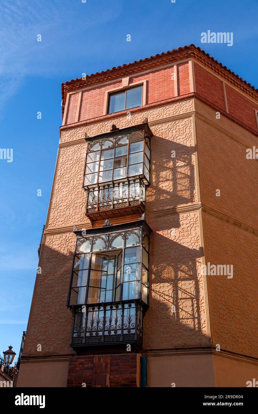 Traditional Spanish architecture in the old town of Segovia, Castile ...