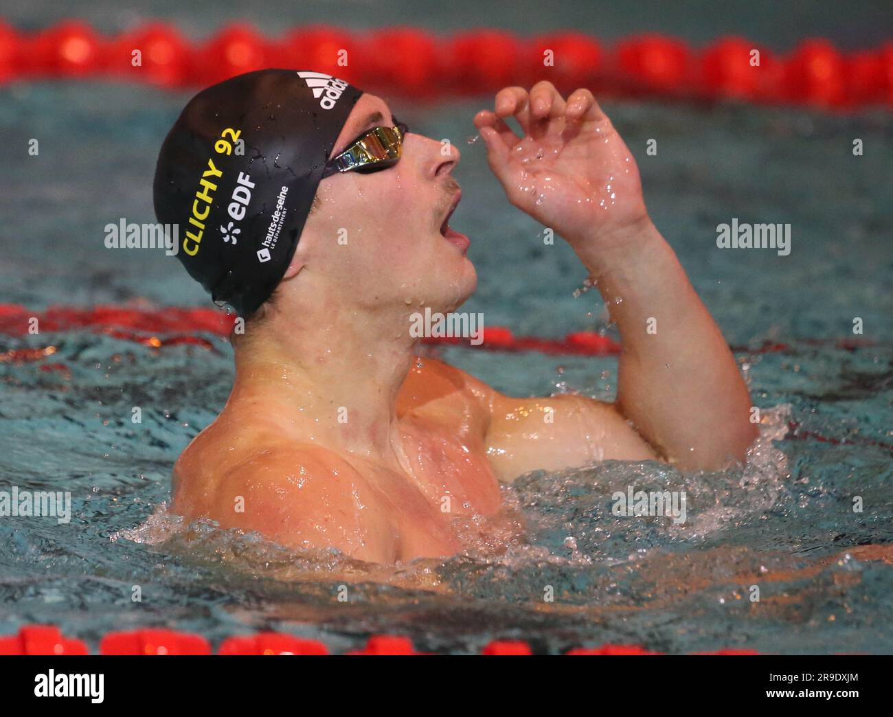 Maxime Grousset of Clichy Men Final 100m freestyle during the French ...