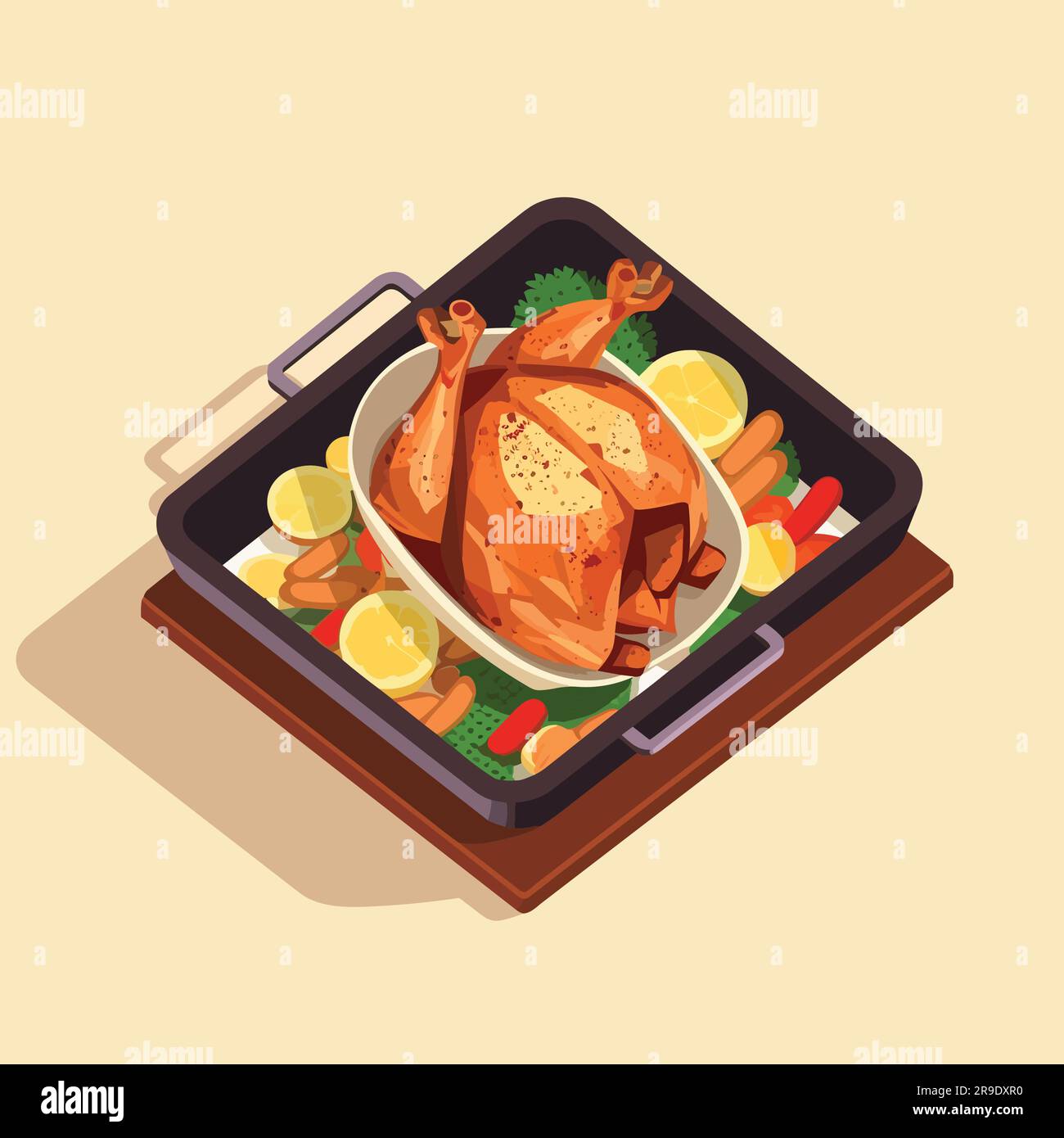 Bbq roast chicken Stock Vector Images - Alamy