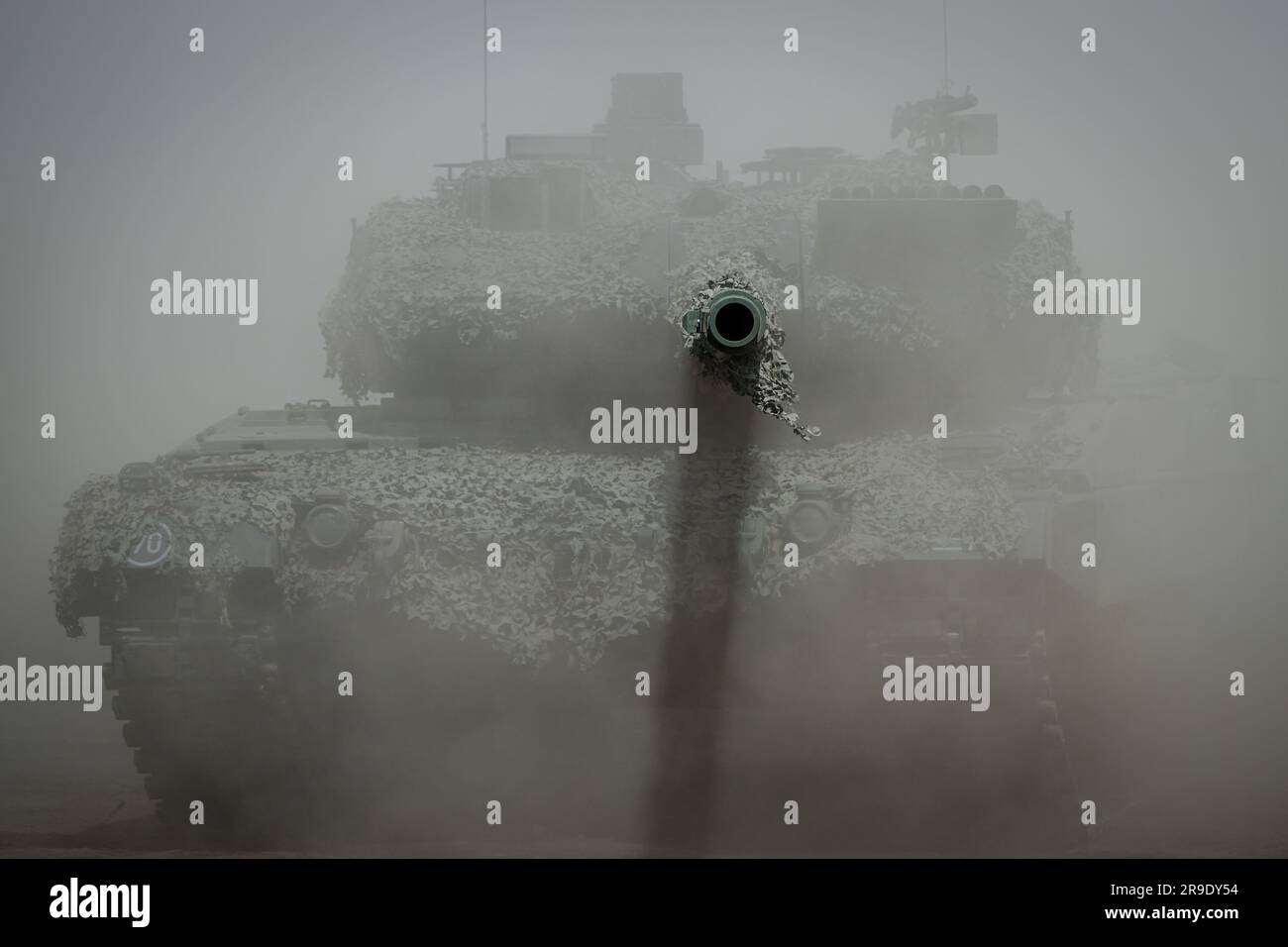Vilnius, Lithuania. 26th June, 2023. A Leopard 2 main battle tank of ...