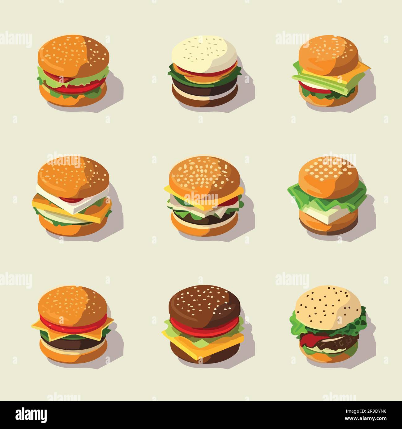 Burgers vector vectors Stock Vector Images - Alamy