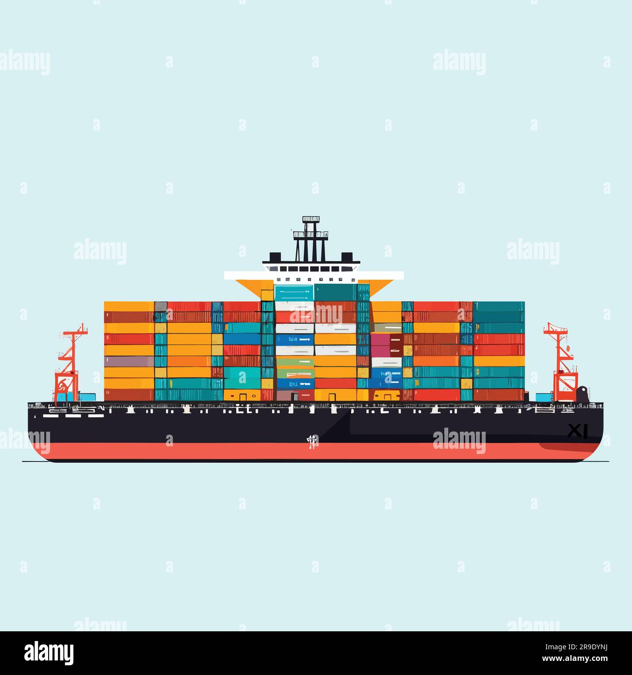 International trade port containers Stock Vector Images - Alamy