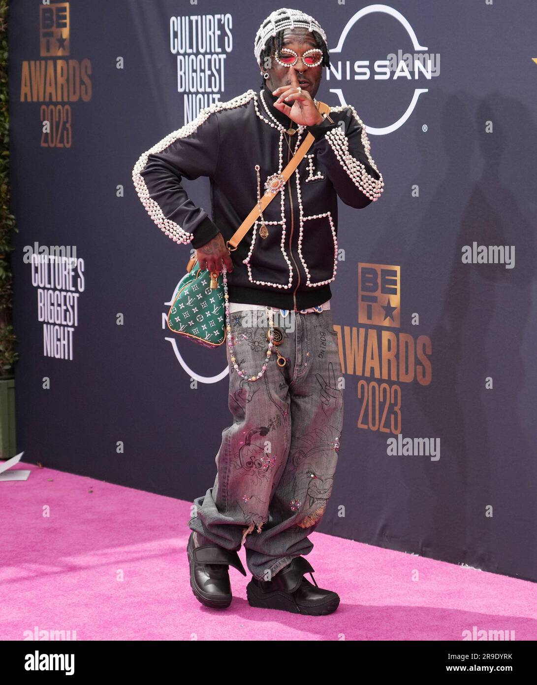 Los Angeles, USA. 25th June, 2023. Lil Uzi Vert arrives at the 2023 BET ...