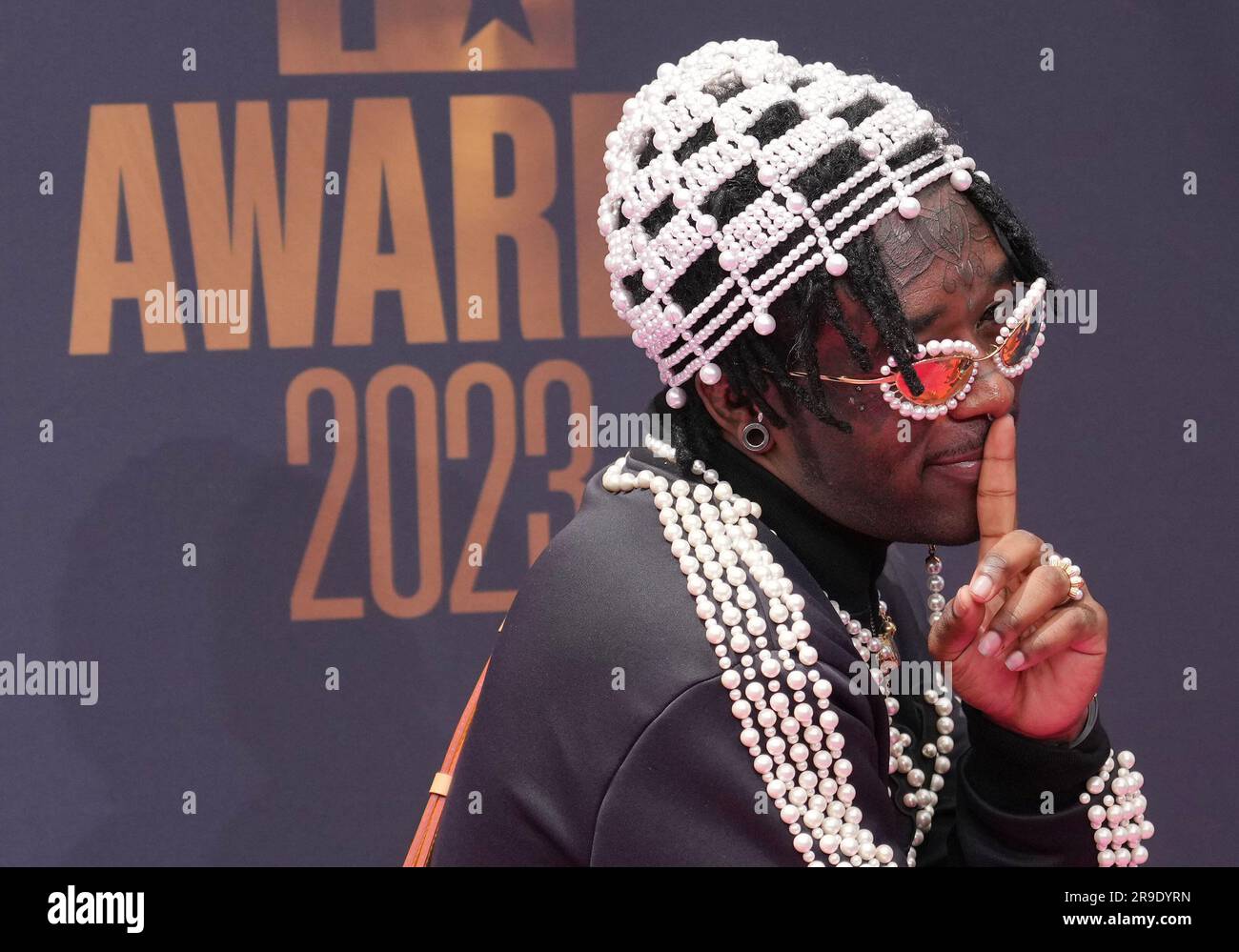 Los Angeles, USA. 25th June, 2023. Lil Uzi Vert arrives at the 2023 BET ...