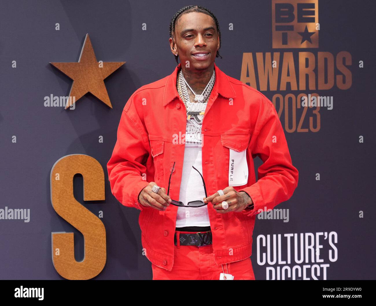 Los Angeles, USA. 25th June, 2023. Soulja Boy arrives at the 2023 BET ...