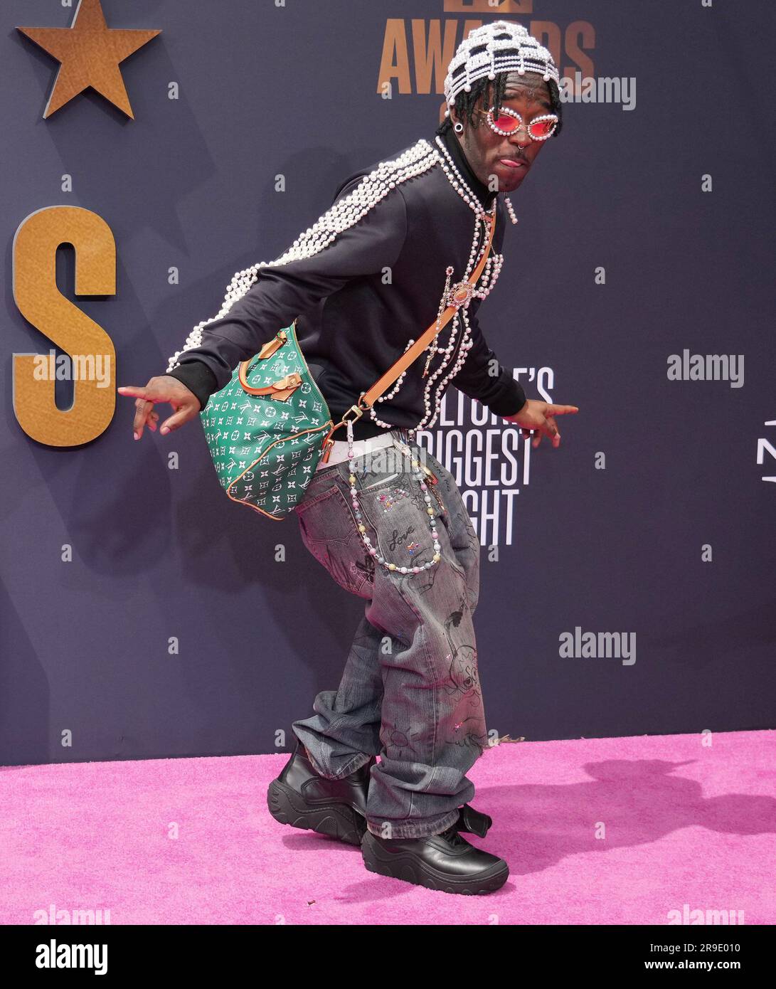 Los Angeles, USA. 25th June, 2023. Lil Uzi Vert arrives at the 2023 BET ...