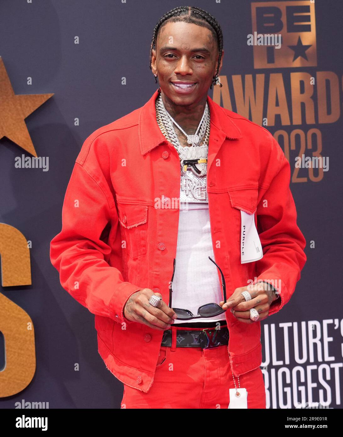 Los Angeles, USA. 25th June, 2023. Soulja Boy arrives at the 2023 BET ...