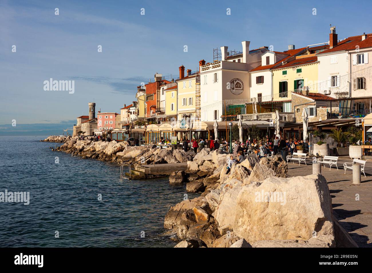 Piran, Slovenia - January 14, 2023: Amazing view on the Piran Coast ...