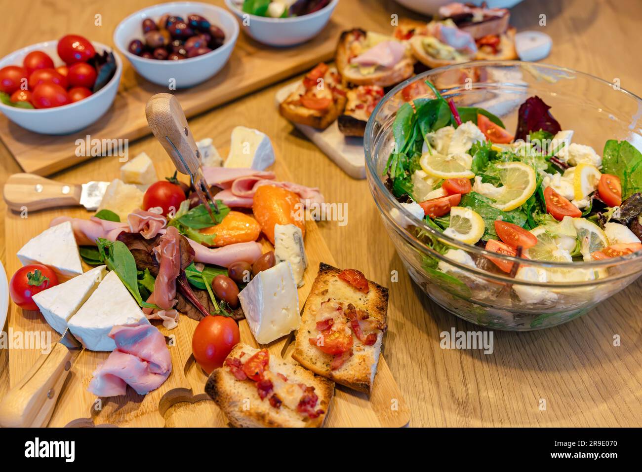 Gastronomic experience with authentic Mediterranean food Stock Photo ...