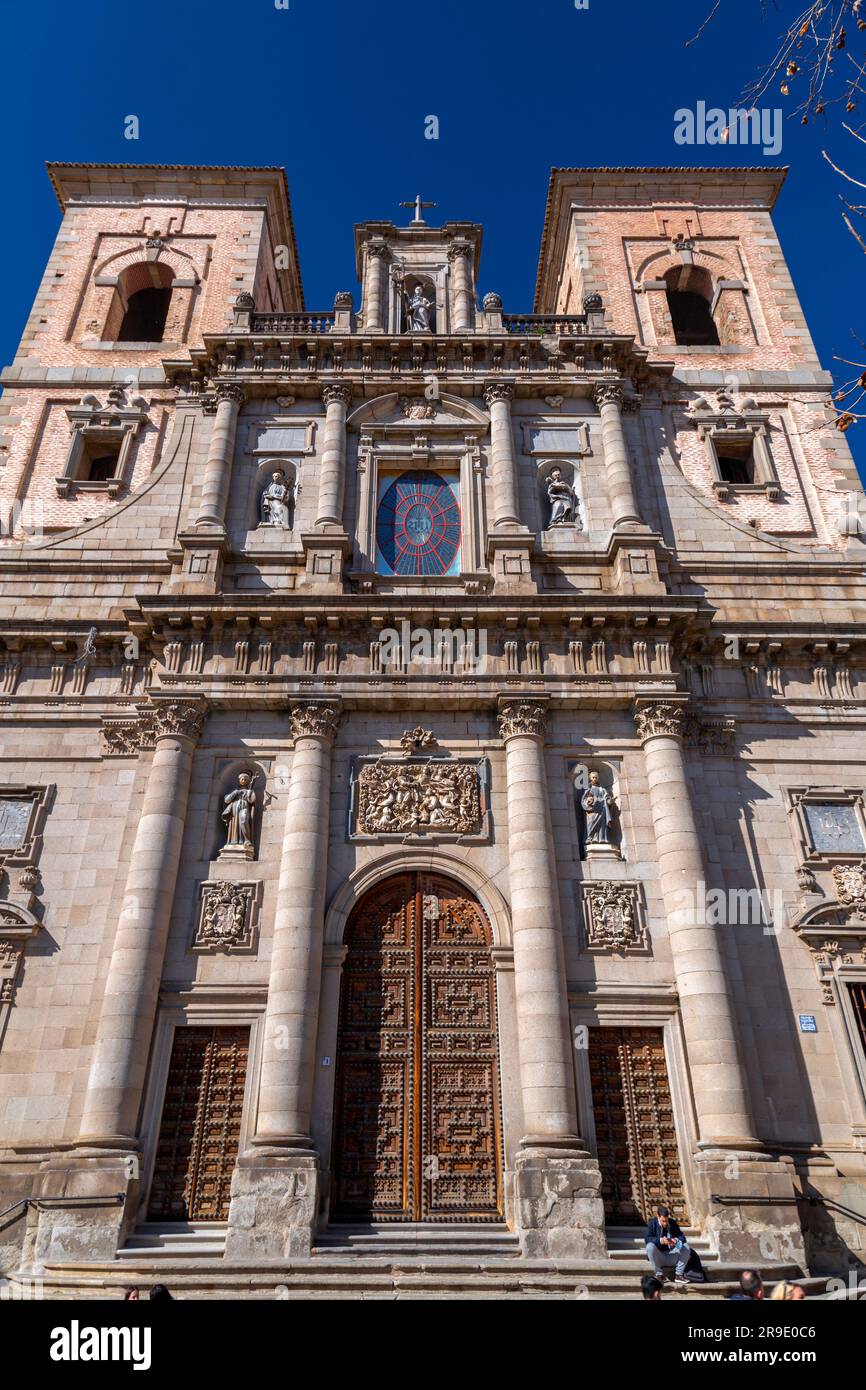Toledo, Spain-FEB 17, 2022: The Church of San Ildefonso, Iglesia de San ...