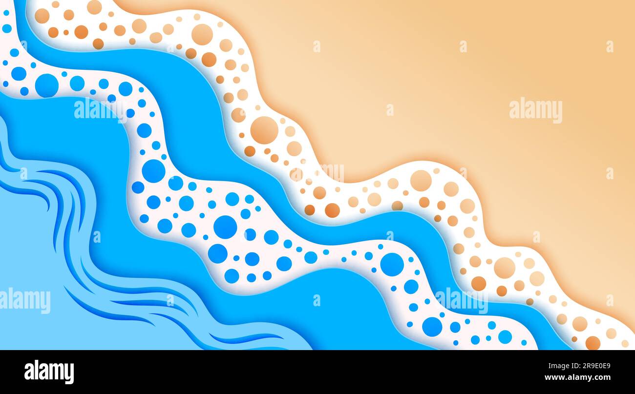 Top view foamy beach Stock Vector Images - Alamy