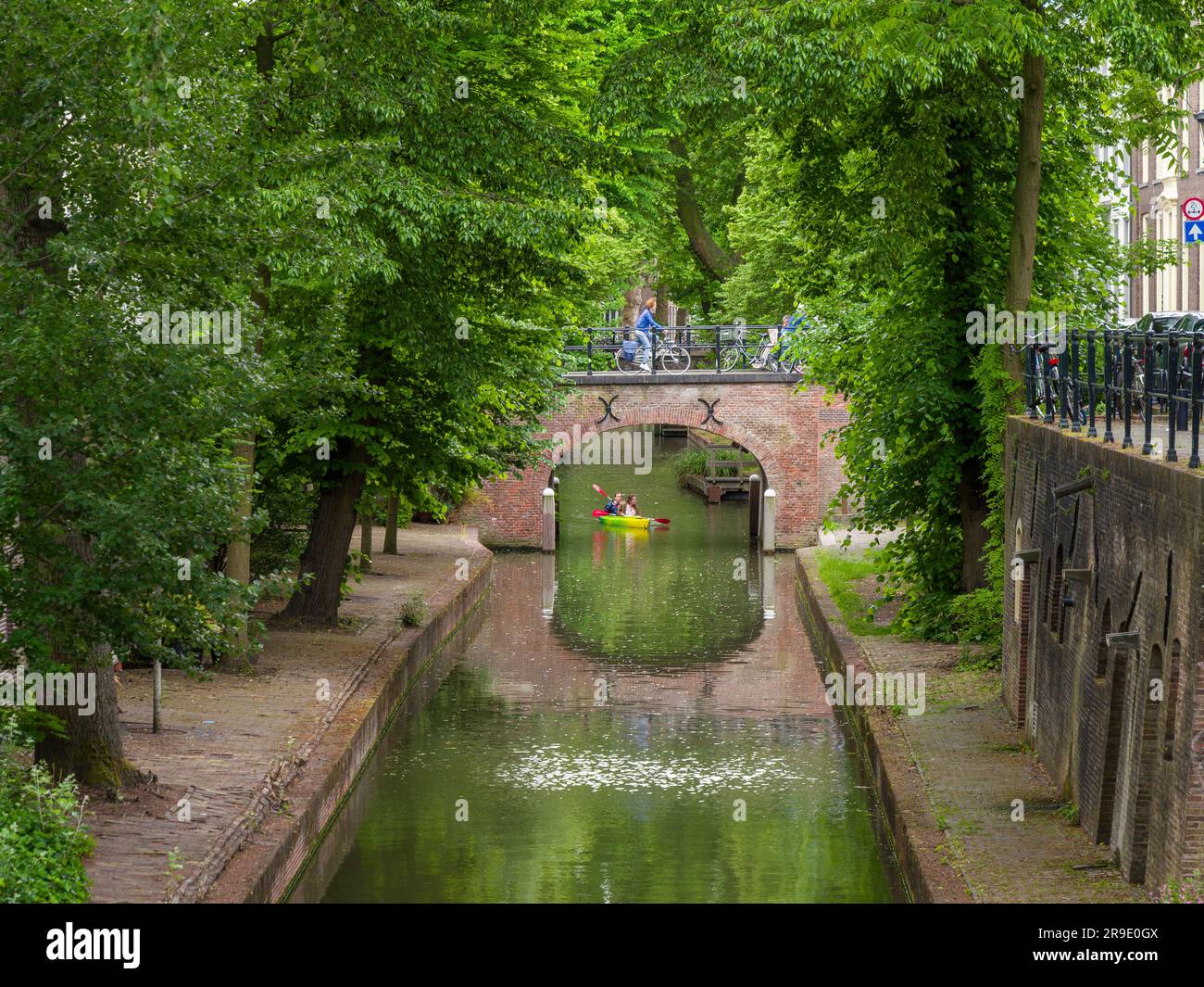 The Nieuwegracht (New Canal) through the historic inner city of Utrecht ...