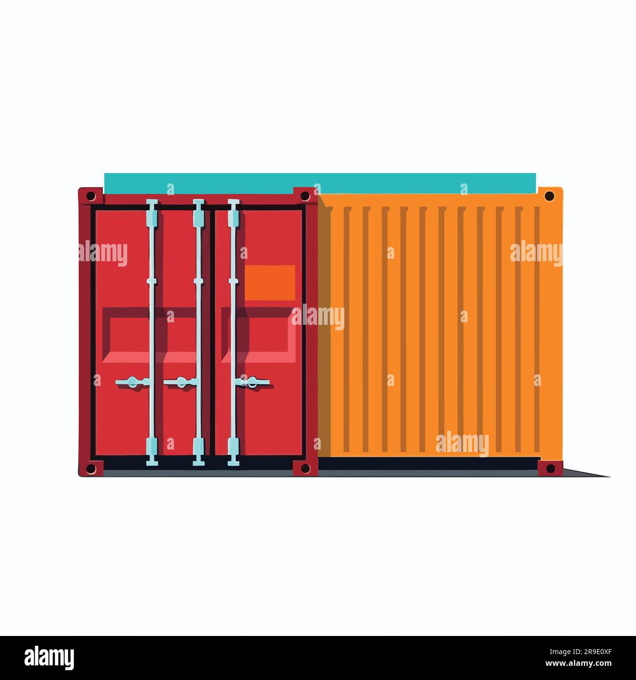 The container terminal Stock Vector Images - Alamy