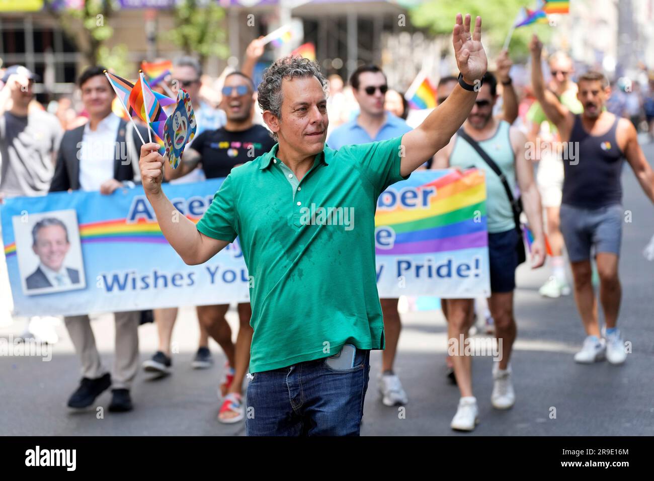 New York State Representative Tony Simone walks in the NYC Pride March ...