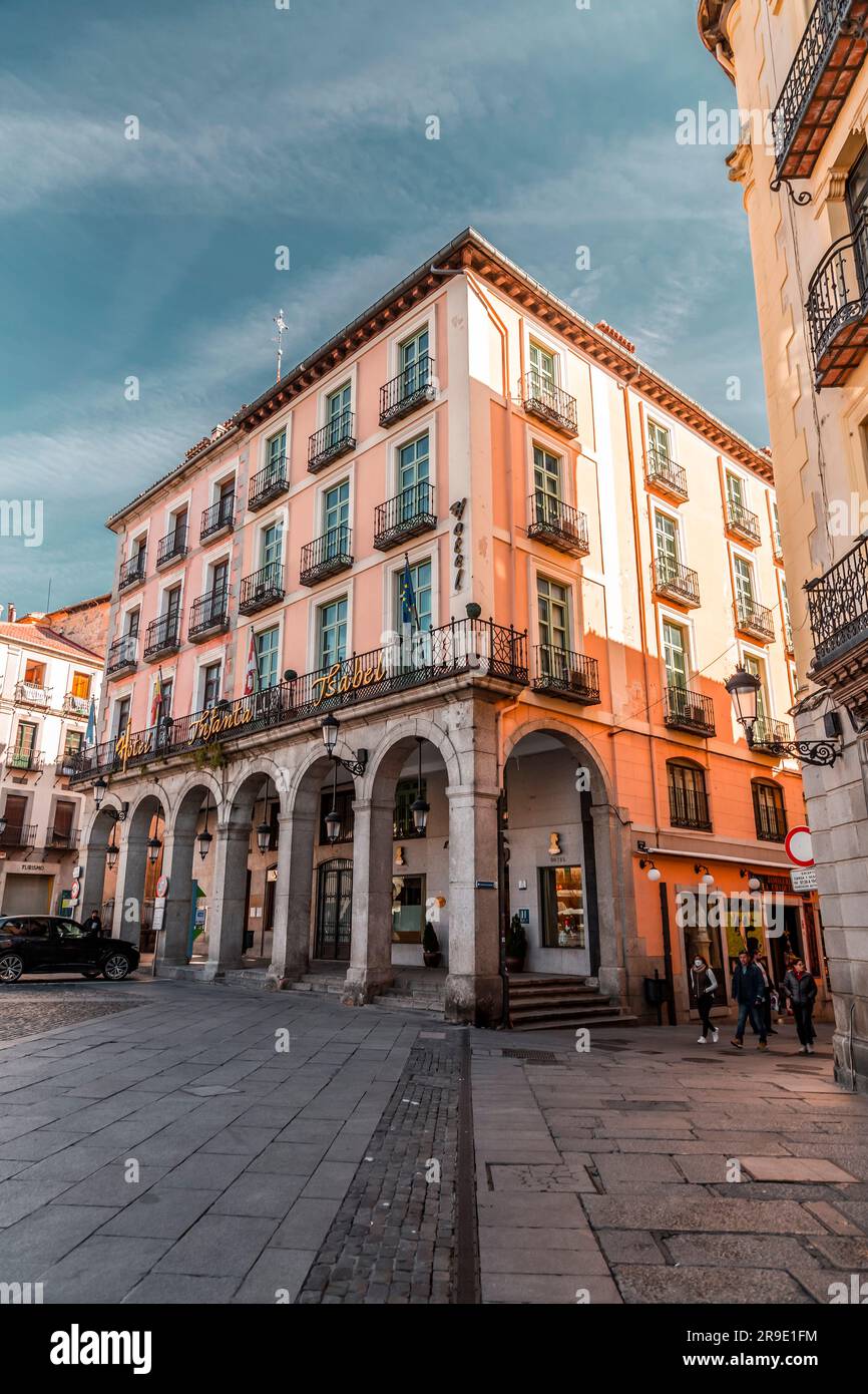 Segovia, Spain - February 18, 2022: Traditional Spanish architecture in ...
