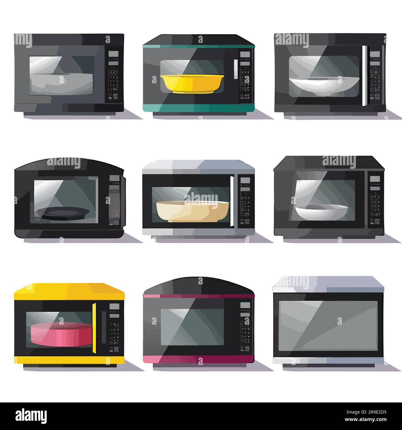 Cartoon microwave domestic appliance vector Cut Out Stock Images ...