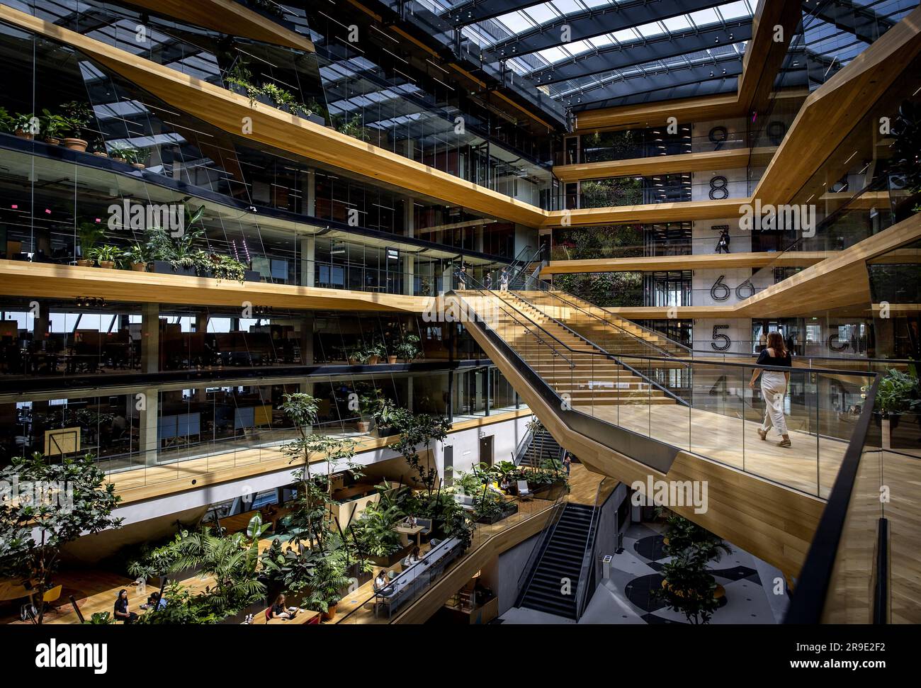 AMSTERDAM - Interior of the Booking.com headquarters. This ...