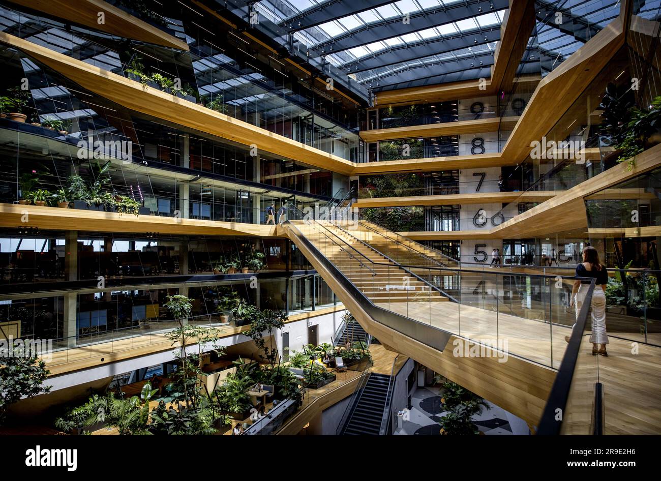 AMSTERDAM - Interior of the Booking.com headquarters. This ...