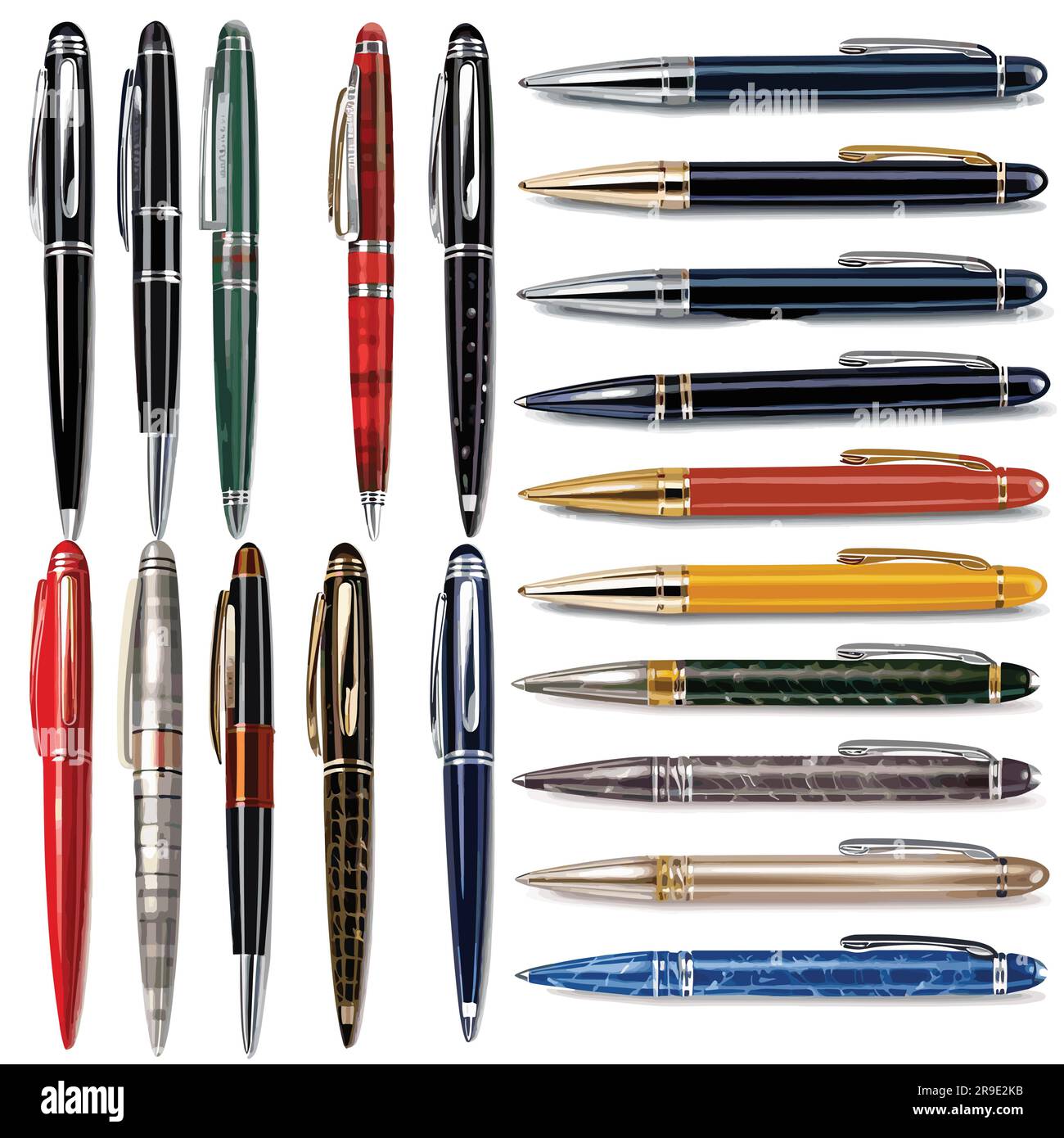 Plastic pens Stock Vector Images - Alamy