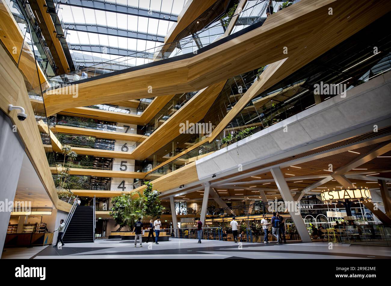 AMSTERDAM - Interior of the Booking.com headquarters. This ...