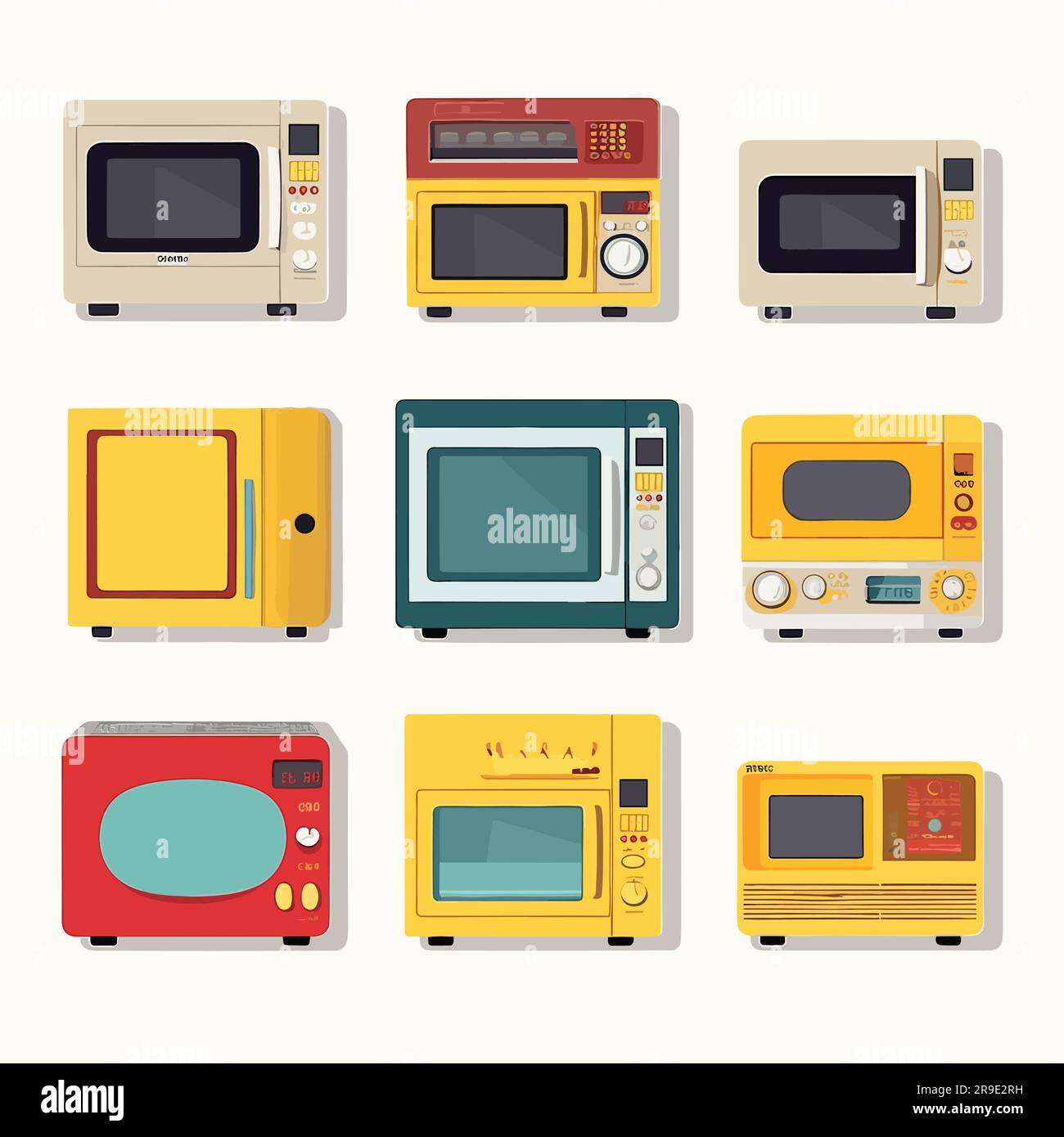 Microwave retro Stock Vector Images - Alamy