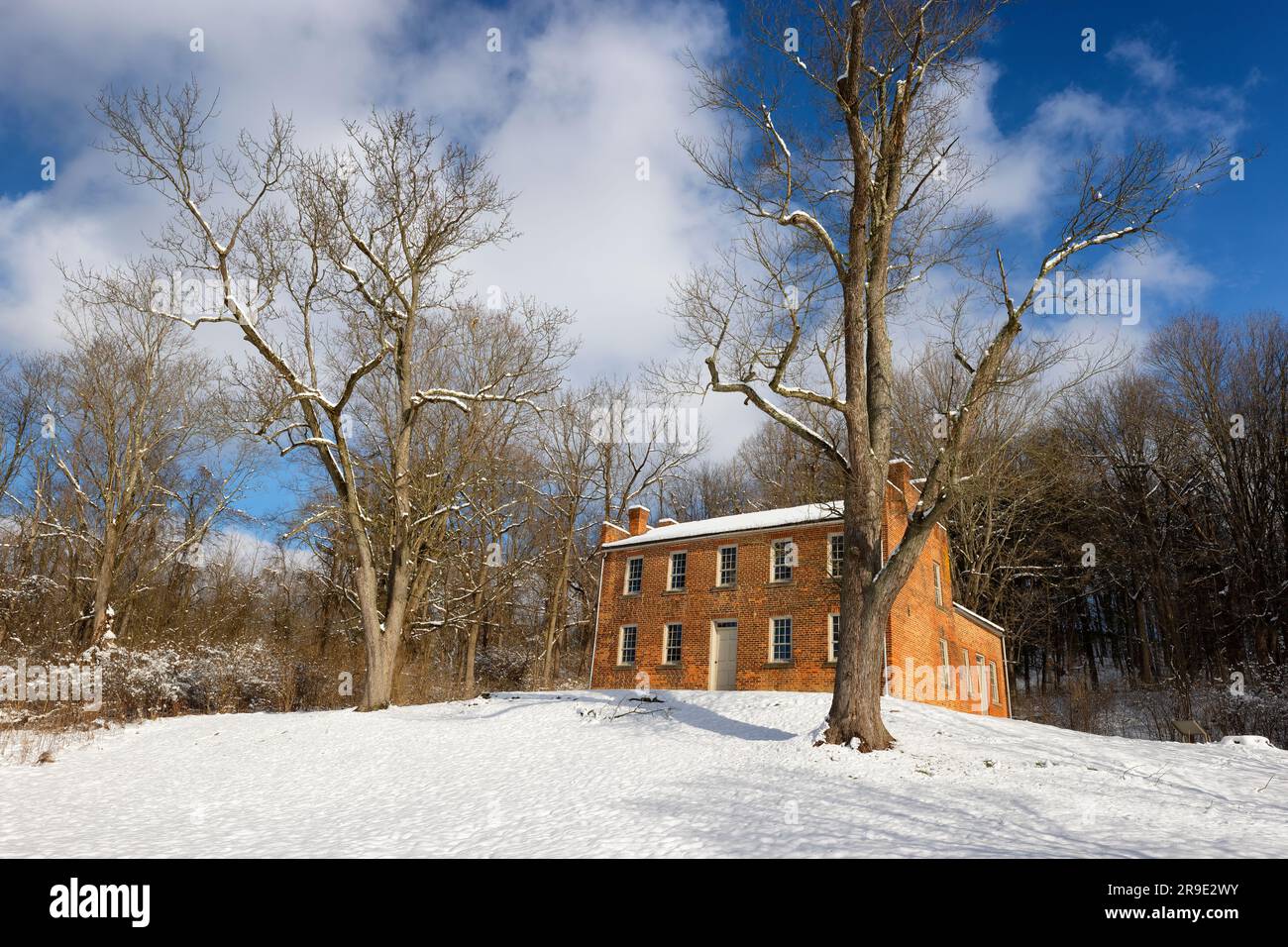 Northfield, Ohio, USA - January 24, 2023: Historical Federal style ...