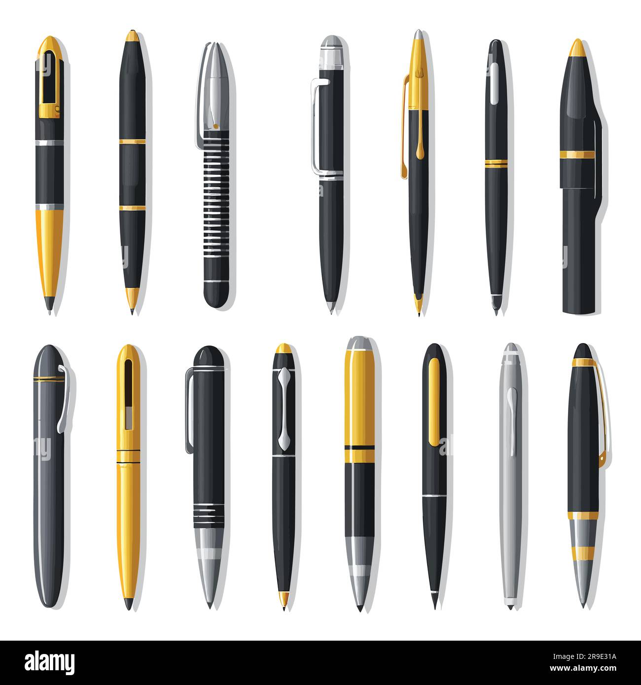 Plastic pens Stock Vector Images - Alamy